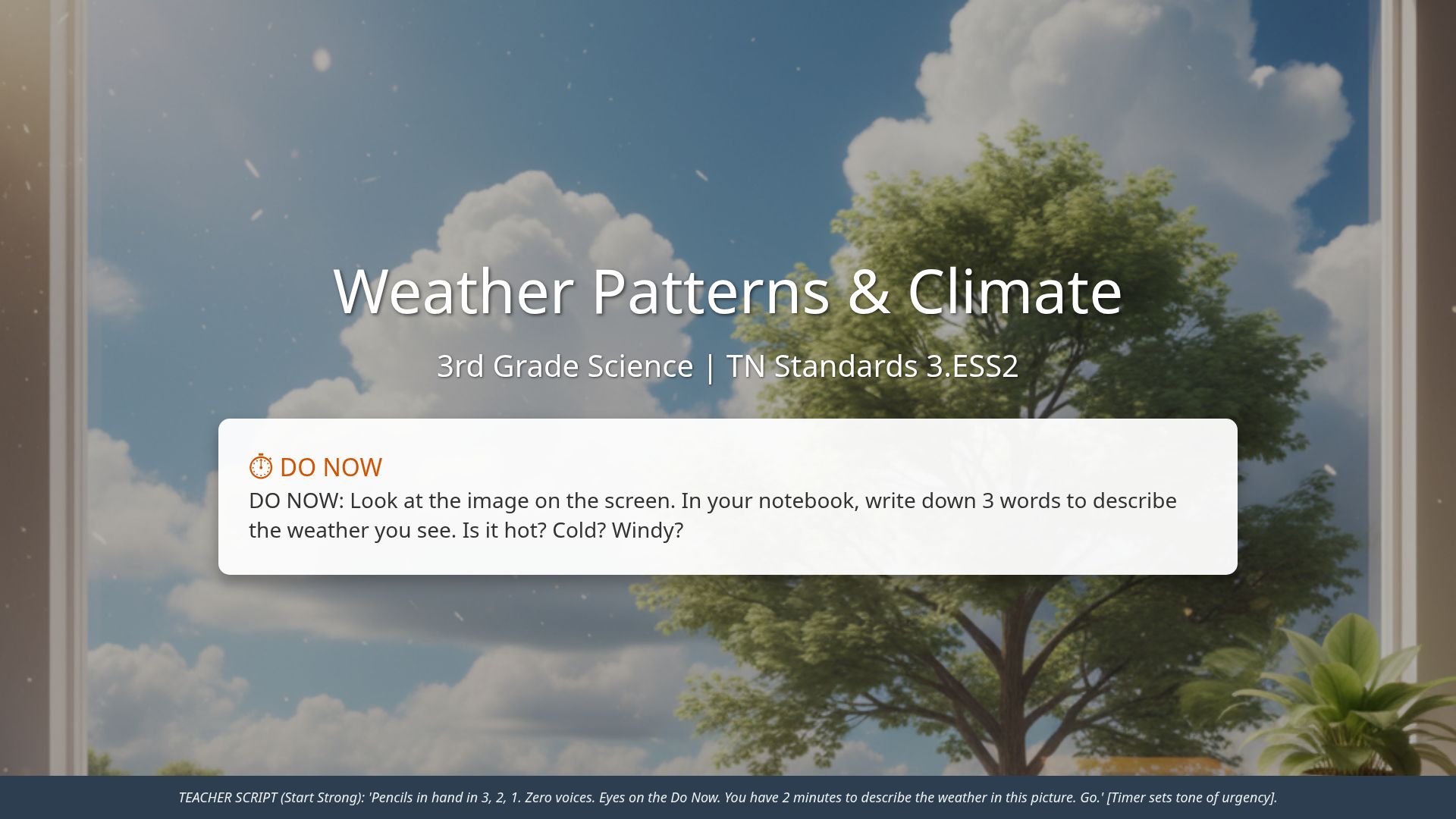 Weather and Climate: 3rd Grade Science Guide (TN Standards) | Bobr AI